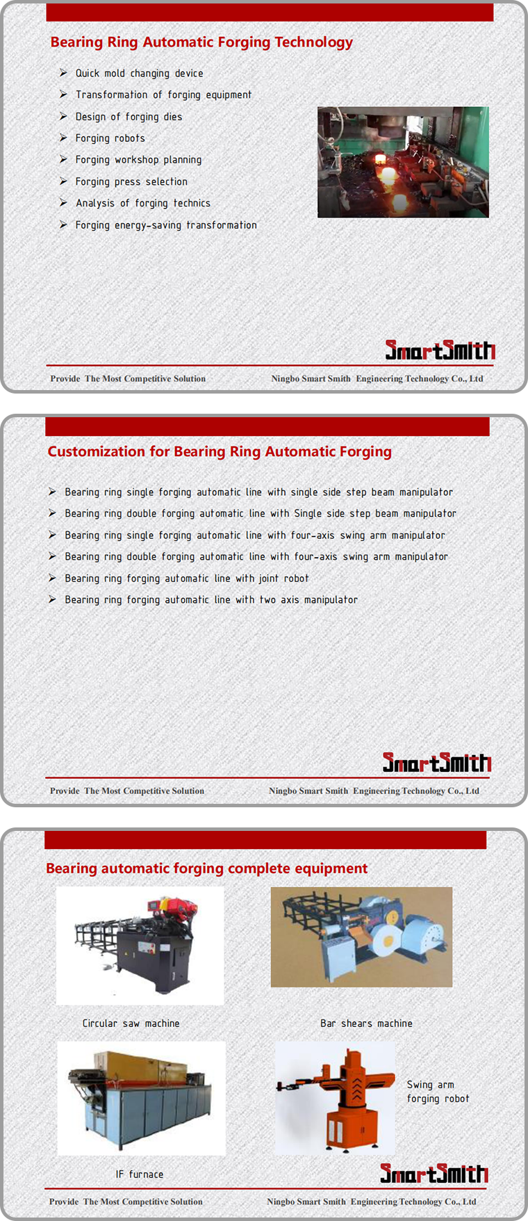 Overall solution for bearing ring automatic forging - SmartSmith ...